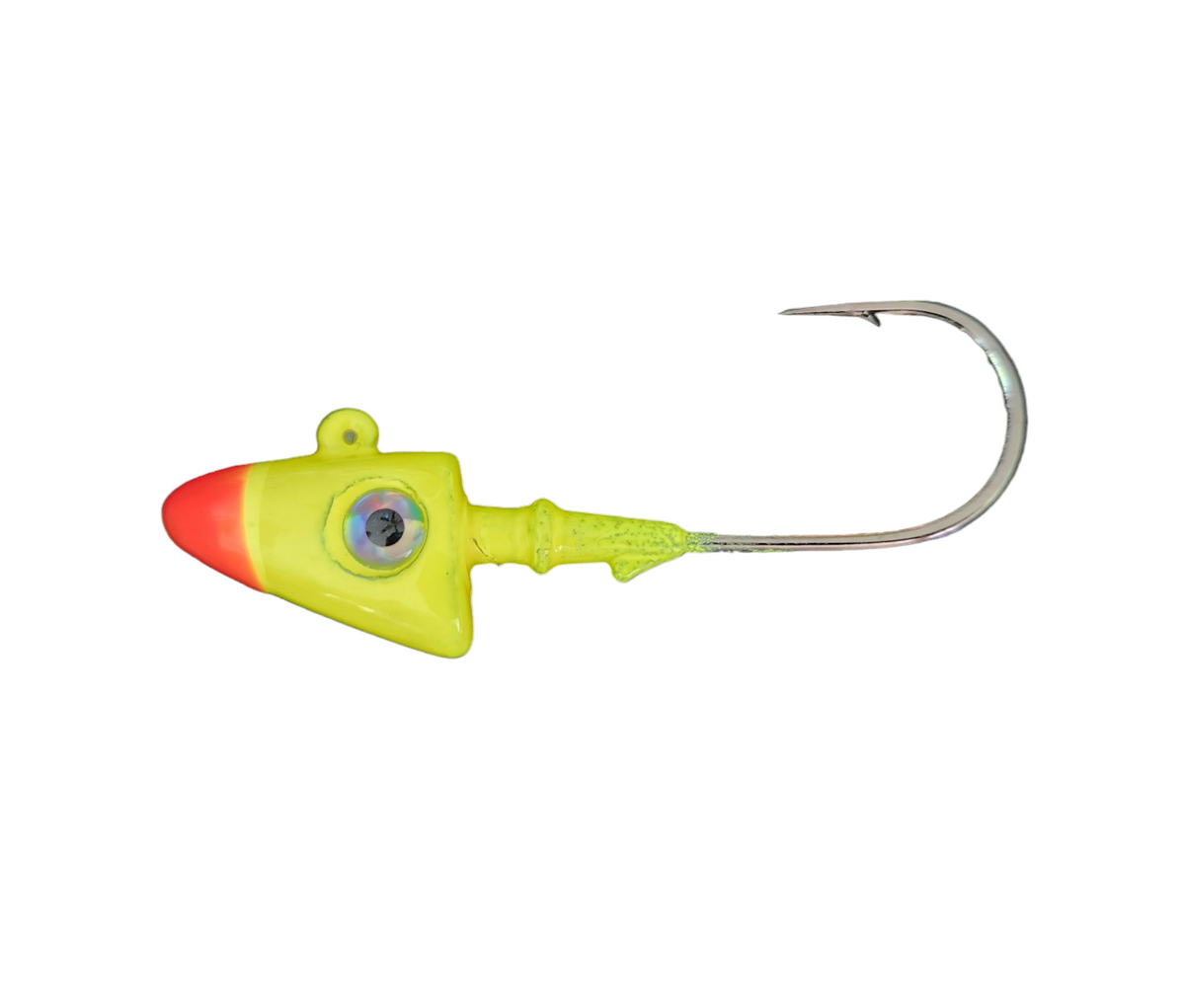 Shad Head Jig "Candy Corn" – Hard Head Custom Baits